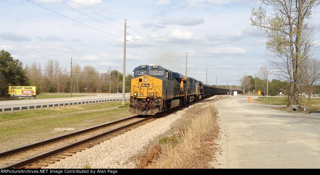 CSX ES44AC-H 3234 leads SB coal